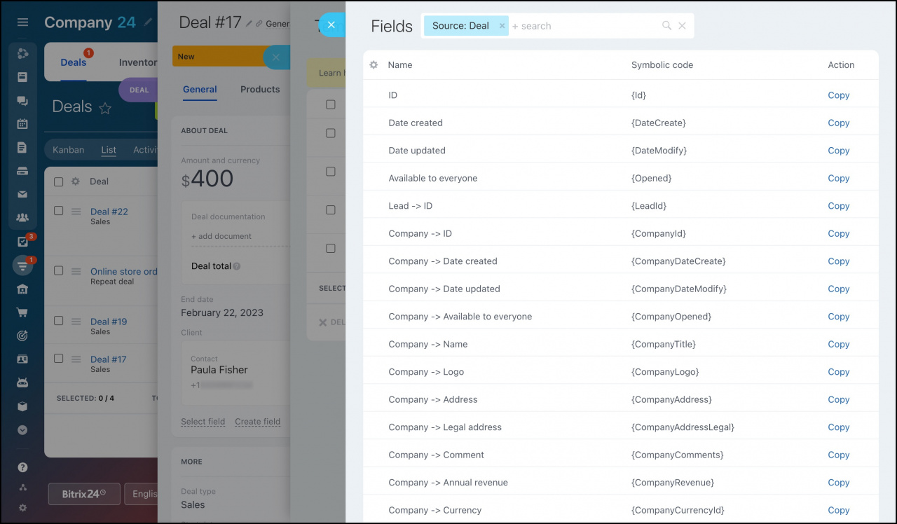 Modify Symbolic Codes In Document Templates