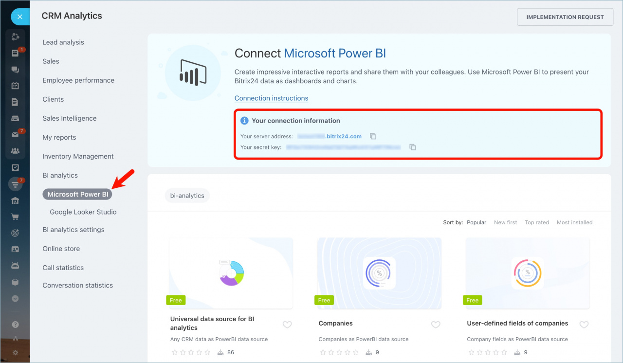 Connect Microsoft Power BI