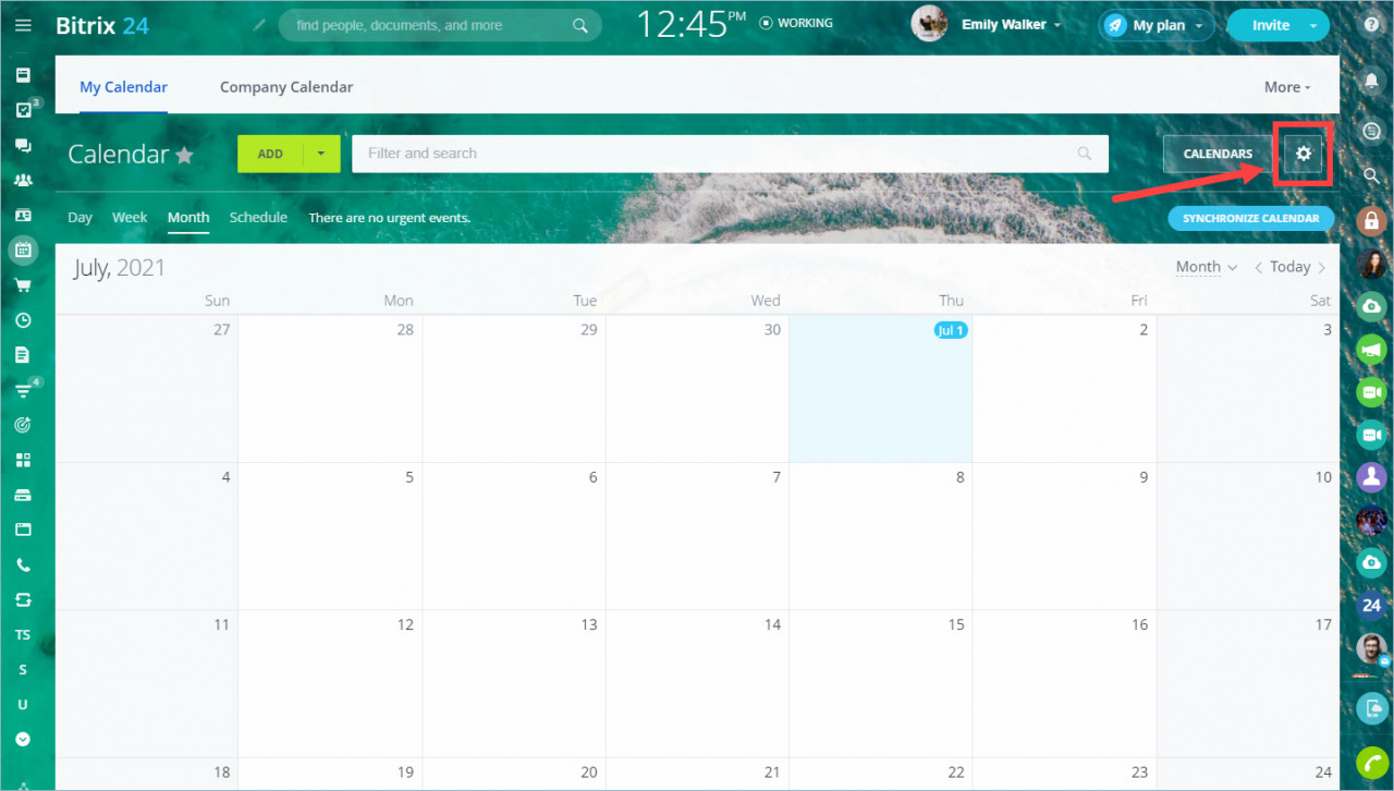 Calendar Settings