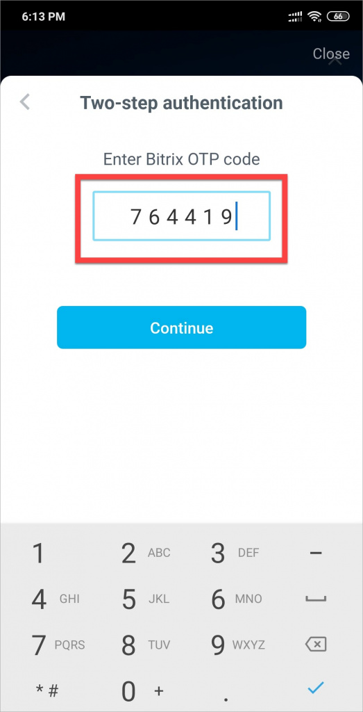 Log in using Bitrix24 address