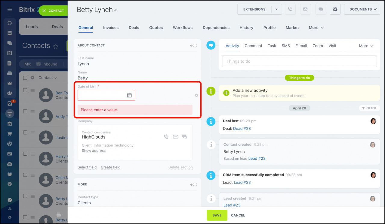 Required Fields In CRM Required Fields In CRM