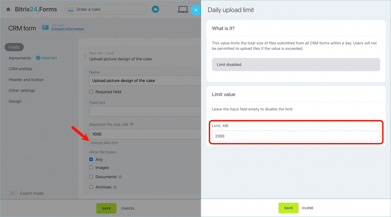 Limit Upload File Size In CRM Form