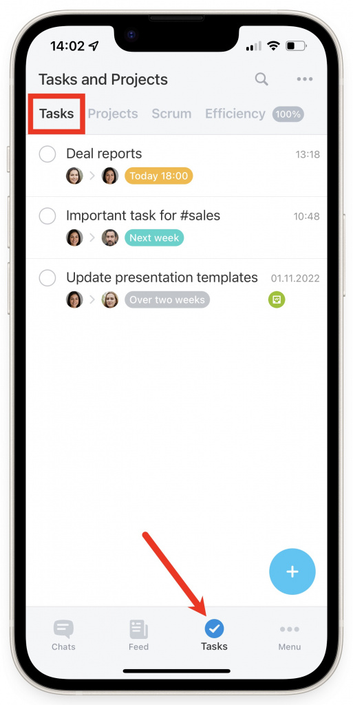 Tasks In Bitrix24 Mobile App